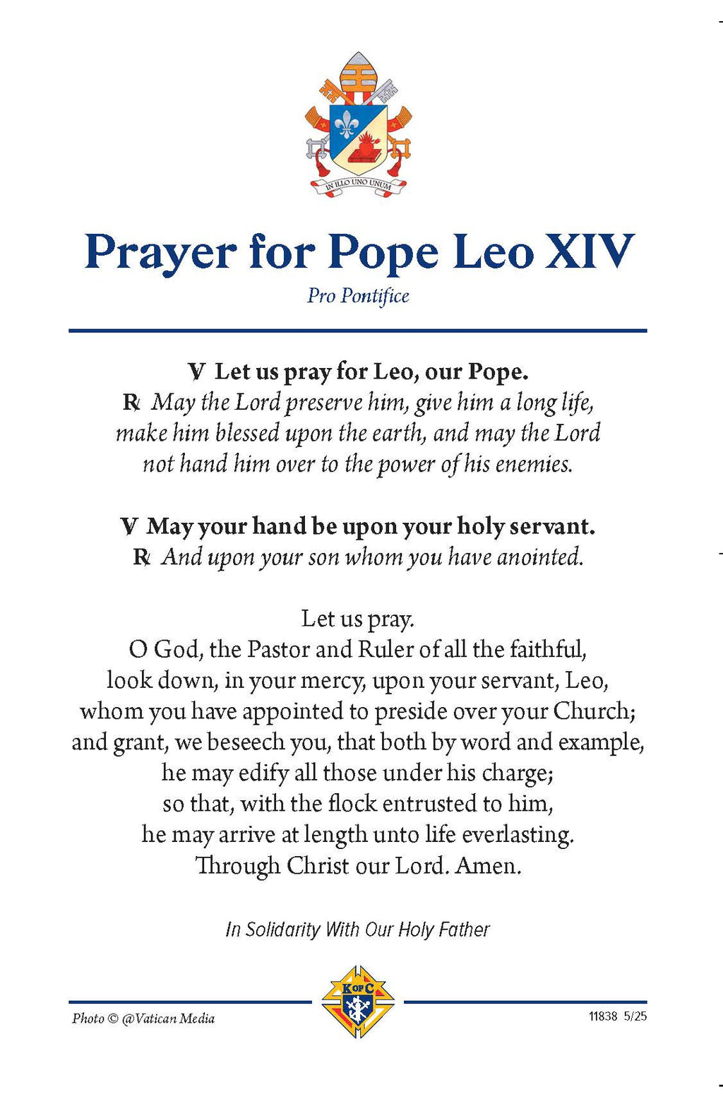 Prayer for Pope Leo XIV – Shop Catholic Info